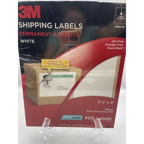 3M | Office | New 3m Internet Shipping Labels 30w 4 Labels Per Sheet 5 ...